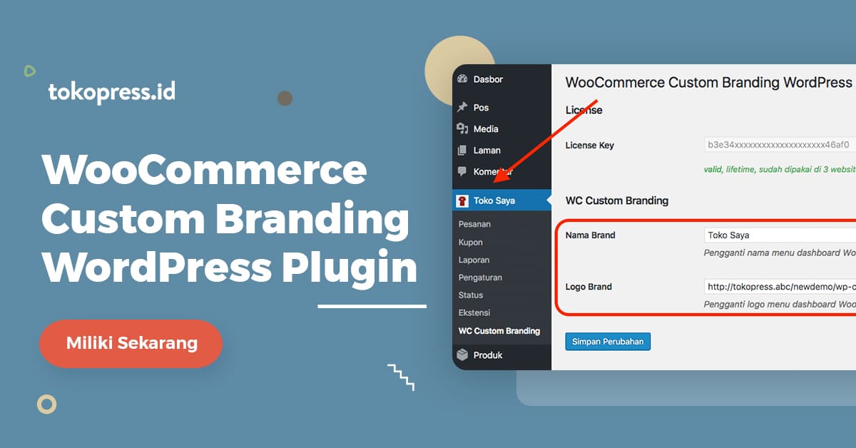 WooCommerce Custom Branding WordPress Plugin - TokoPressID