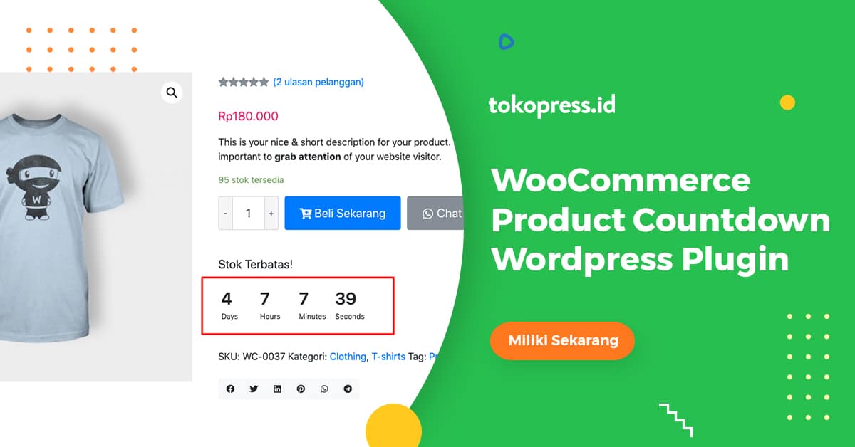WooCommerce Product Countdown WordPress Plugin - TokoPressID