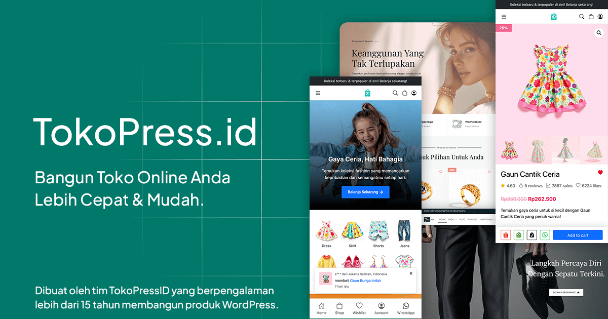 Bangun Toko Online Anda Lebih Cepat & Mudah - TokoPressID